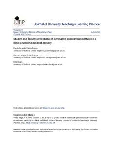 Student and faculty perceptions of summative assessment methods in a Block and Blend mode of ...